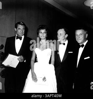 1957: Actors CARY GRANT, SOPHIA LOREN, FRANK SINATRA and director ...