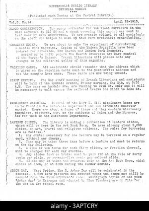 The 1913 weekly bulletin for employees of the Minneapolis Public ...