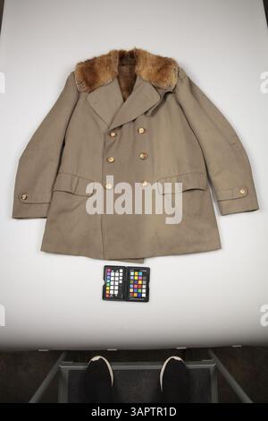 This double-breasted olive drab wool flight jacket, worn by Charles ...