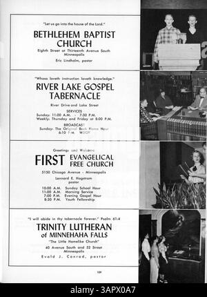 The 1955 yearbook from Minnehaha Academy highlights the events, student ...