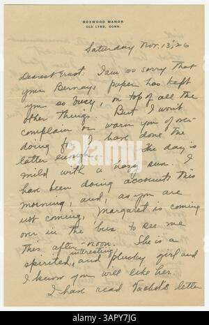 Sara's letter from Old Lyme reflects on her travels, contrasting the ...