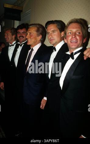 Peter Douglas, Michael Douglas, Kirk Douglas, Eric Douglas, 1992, Photo By Michael Ferguson ...