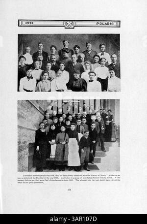 The 1921 North High School Yearbook, 'Polaris,' documents the school year with photos and ...