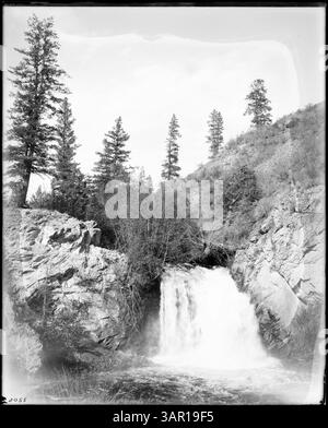 This photograph shows the Nespelem River at Nespelem Falls, located in ...