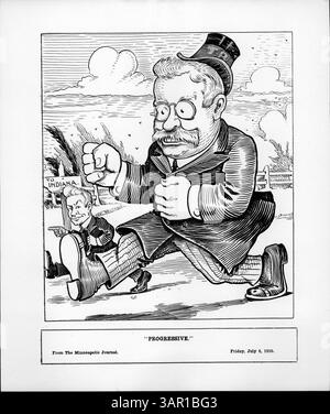 A political cartoon depicting Theodore Roosevelt and his exploration of ...