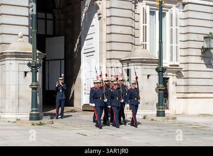 Sentries and members of the Royal Guard performing the changing of the ...