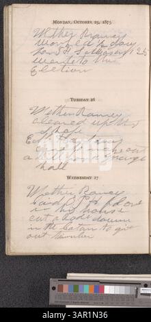 The University of Oregon Libraries’ 1875 diary contains detailed daily ...