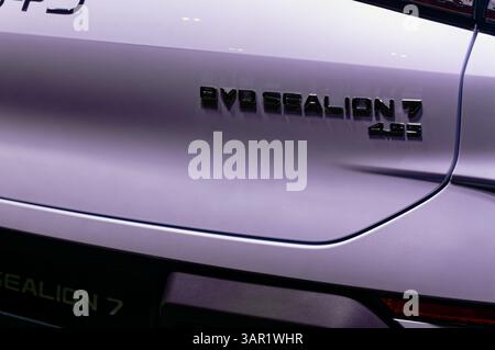 The BYD Sealion 7 electric car at the Everything Electric Show, London ...
