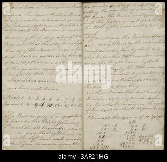 A manuscript copy of T. Pendleton's Practical Geometry book, dated ...