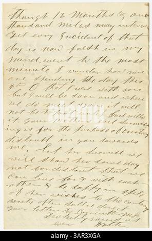 Walter’s letter from Camp near Jacinto, Mississippi, to Sallie Johnson ...
