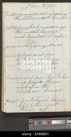 Entries from a diary dated April 15, 1879, to July 31, 1880 ...