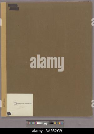 This sheet music, 'Two Songs for Contralto', was sung by Madame ...