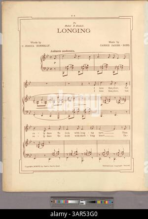 This sheet music, 'Two Songs for Contralto', was sung by Madame ...