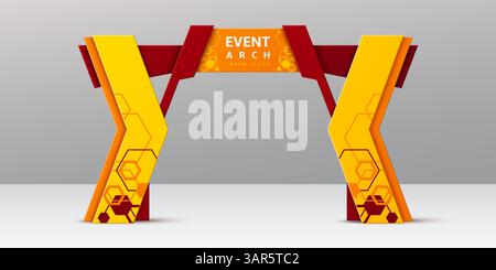 exhibition stand Gate entrance vector with for mock up event display ...