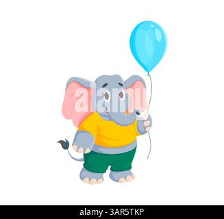 cute and little elephant with party hat Stock Vector Image & Art - Alamy