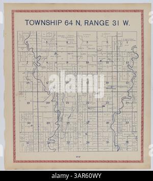 This map from the Atlas of Gentry County, Missouri, shows Township 61 N ...