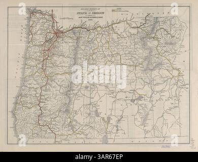 This State Highway Department map highlights Oregon’s main automobile ...