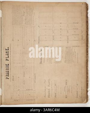 This plat from 1845 to 1858 shows the layout of Aubert Place, featuring ...