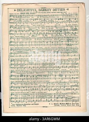 The 'Jes' a Lil' Black Lamb' sheet music features an inside front cover ...