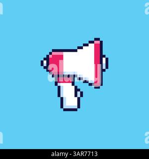 Pixel art megaphone game asset design Stock Vector Image & Art - Alamy