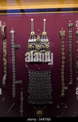 Exhibition of old artifacts, weapons and jewelry in Georgian National ...