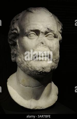 Head of a Bearded Man; Greece, ?, 200 - 225; Marble; 33.4 × 23 × 25.5 ...