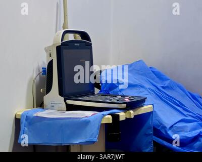 Cairo, Egypt, March 5 2025: Ultrasonography device, Medical ultrasound ...