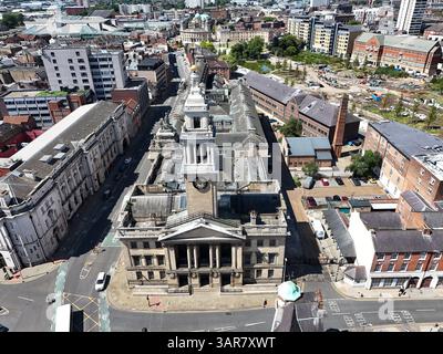 aerial view of Hull Guildhall, headquarters of Hull City Council ...