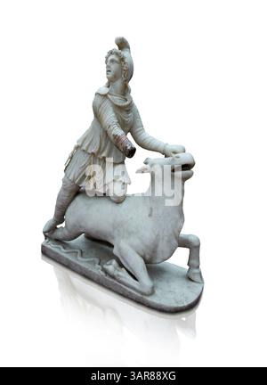 Roman statue of Mithras slaying the bull. 3rd Century AD. Excavated ...