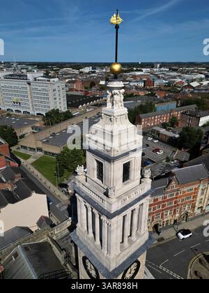aerial view of Hull Guildhall, headquarters of Hull City Council ...