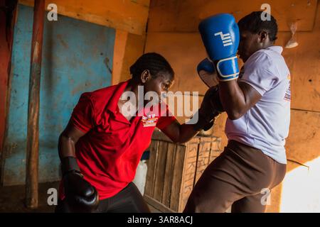Female boxing club, Katanga, Kampala, Uganda, Africa Stock Photo - Alamy