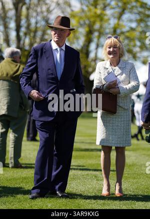 Trainer John Gosden and his wife Rachel Hood arrive for a service to ...