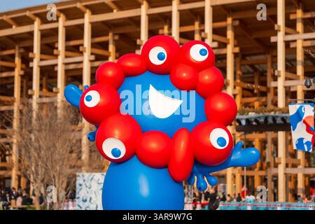 Osaka, Japan - April 16 2025 : MYAKU-MYAKU, the official mascot ...