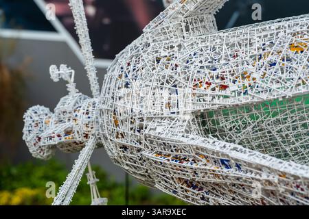 Space Colony model crafted from plastic model Runners at Expo 2025 ...