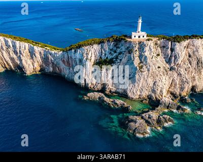 Cape Lefkatas Lighthouse, on Lefkada Island, Greece Stock Photo - Alamy