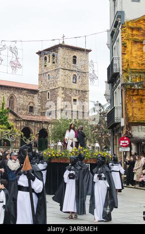 Brotherhood of the kiss of Judas, Holy Week in Seville Stock Photo - Alamy
