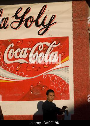 Sign in Flores Guatemala Stock Photo - Alamy