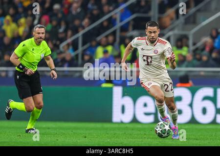 Raphael Guerreiro of Bayern Munich seen in action during the UEFA ...