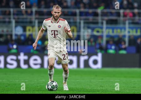 Konrad Laimer of Bayern Munich seen in action during the UEFA Champions ...