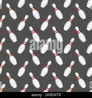 Seamless pattern with bowling pins and bowls. Sports theme. Games ...