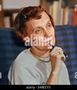Astrid Lindgren. Swedish author of childrens books, songs and novels ...