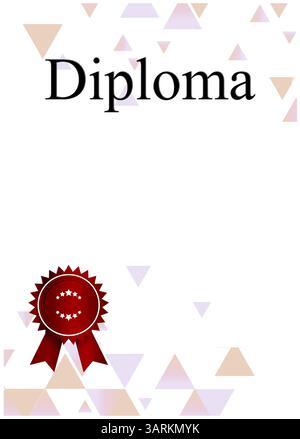 Blank diploma form as background. Mockup for design Stock Photo - Alamy