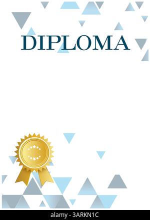 Blank diploma form as background. Mockup for design Stock Photo - Alamy