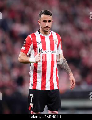 Alex Berenguer of Athletic Club in action during the Spanish League ...