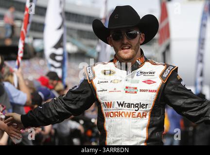 Austin Dillon (3) is introduced before a NASCAR Cup Series auto race ...