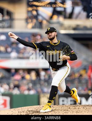 Pittsburgh Pirates pitcher Paul Skenes reacts after Houston Astros' Cam ...