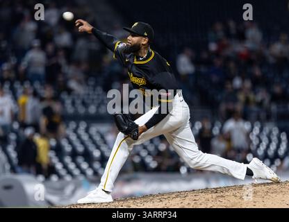 Pittsburgh Pirates pitcher Dennis Santana delivers during the ninth ...