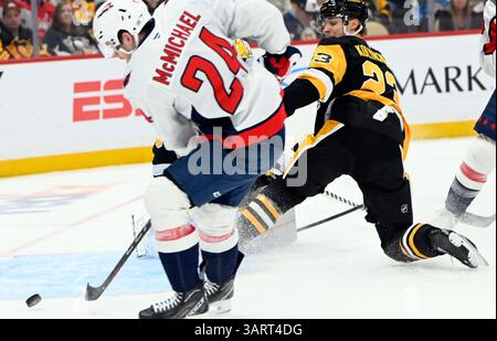 Washington Capitals center Connor McMichael (24) in action during the ...