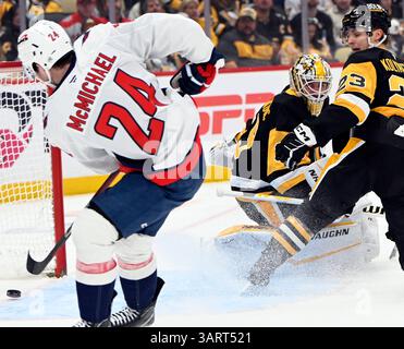 Washington Capitals center Connor McMichael (24) in action during the ...