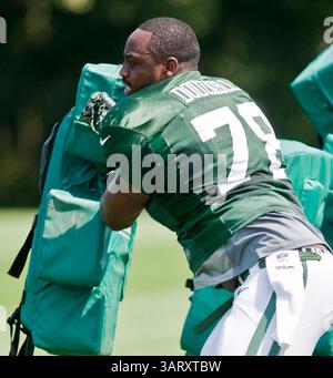 New York Jets defensive linemen Jack Heflin (96) during organized team ...